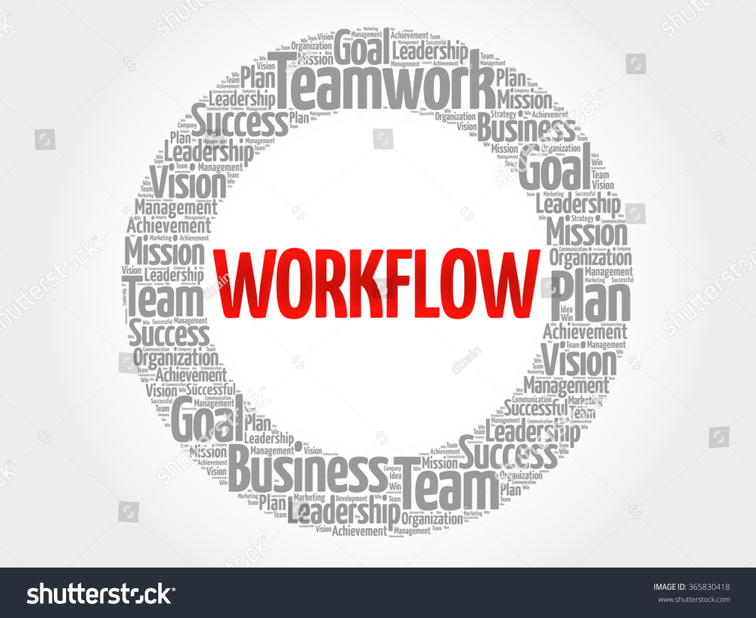 Workflow Circle Word Cloud Business Concept Stock Vector (Royalty Free ...