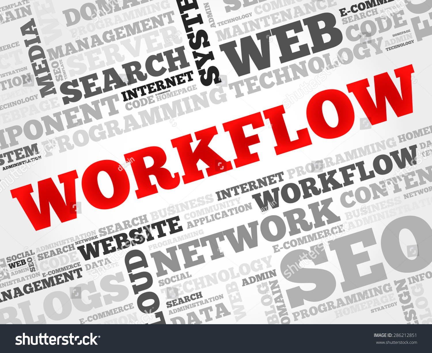 Workflow Word Cloud Business Concept Stock Vector (Royalty Free ...