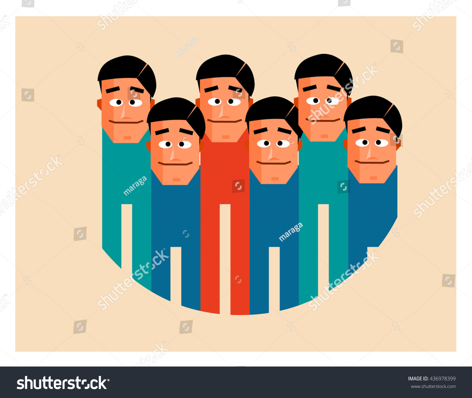 Workgroup Graphic Flat Vector Illustration: เวกเตอร์สต็อก (ปลอดค่า ...