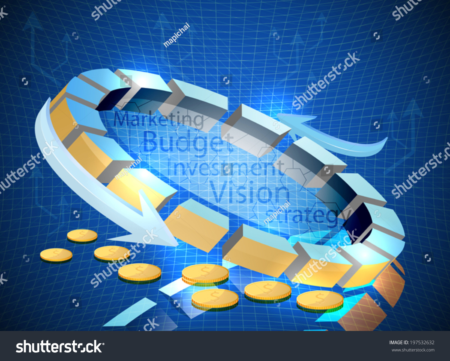 Working Capital Vector Business Background Stock Vector (Royalty Free ...