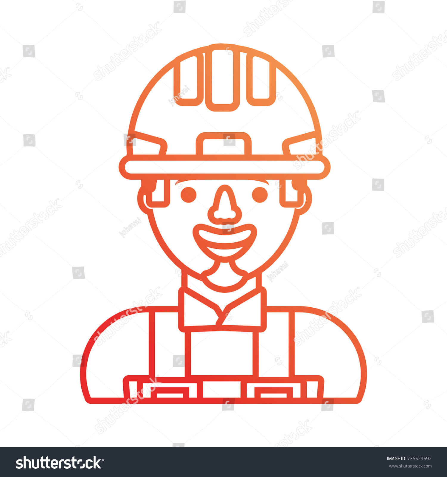 Working Man Vector Illustration Stock Vector (Royalty Free) 736529692