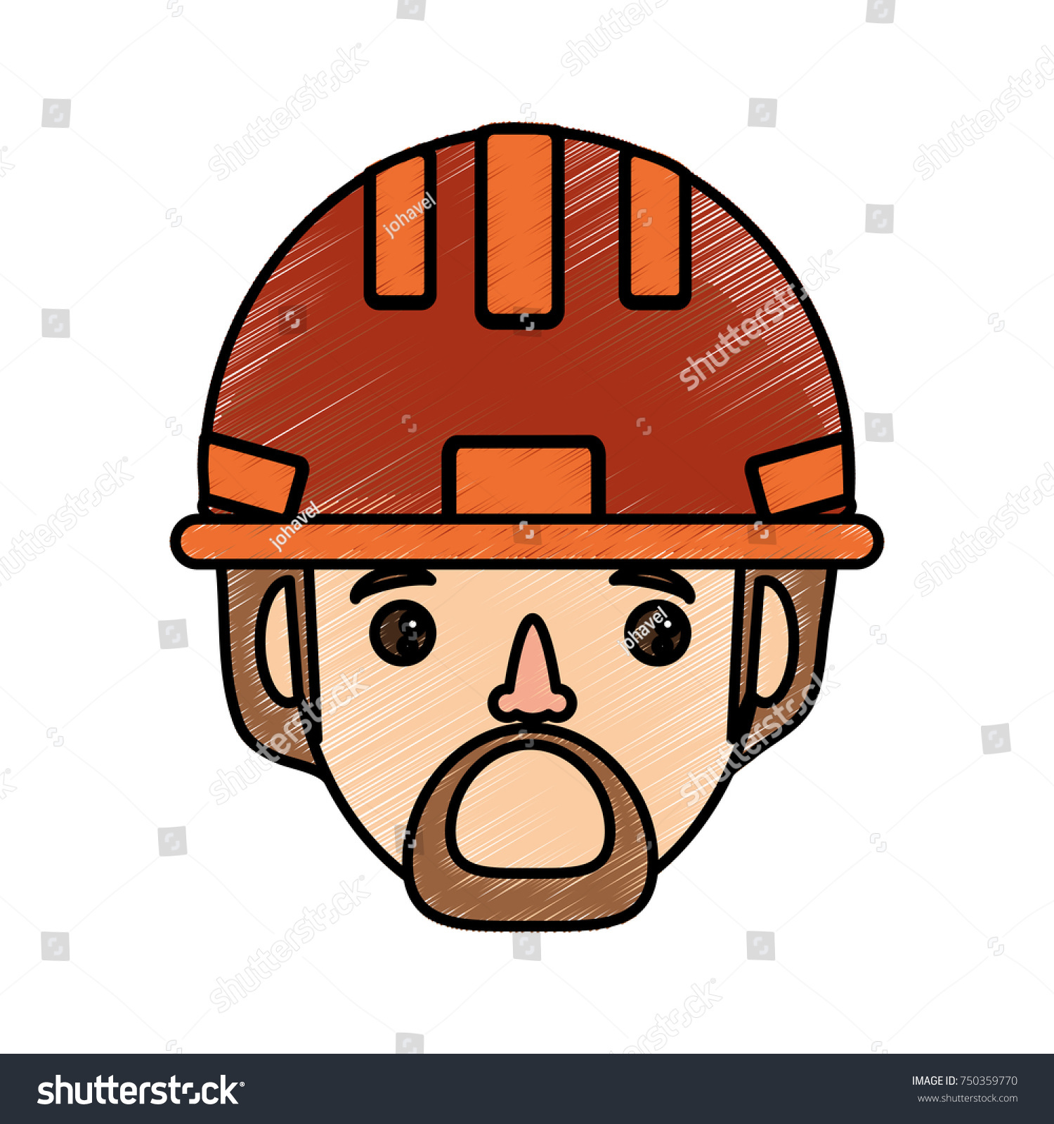Working Man Vector Illustration Stock Vector (Royalty Free) 750359770