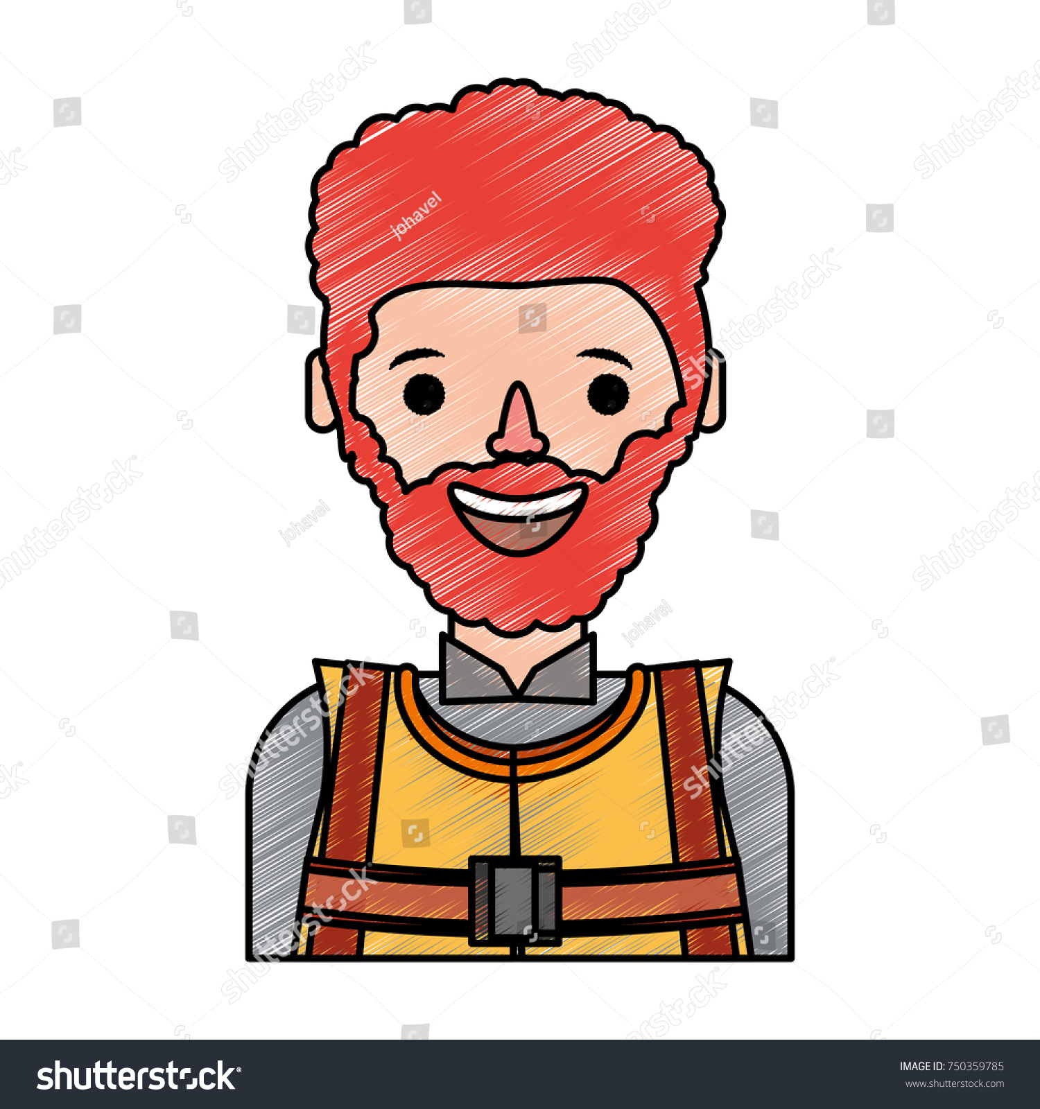 Working Man Vector Illustration Stock Vector (Royalty Free) 750359785 ...