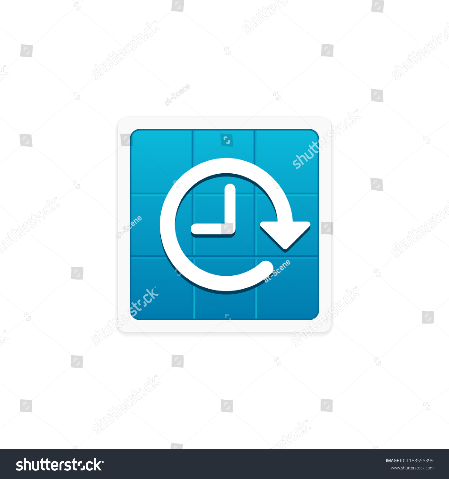 Working Time App Icon: vector de stock (libre de regalías) 1183555399 ...
