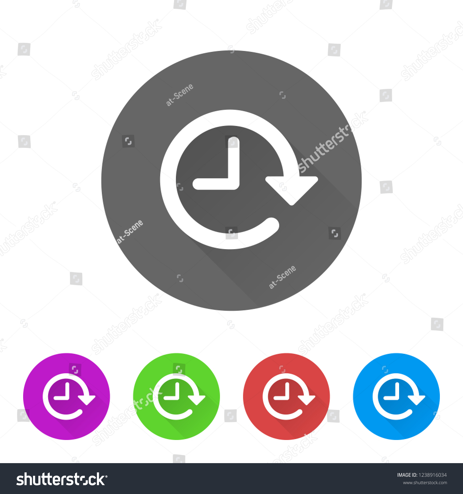 Working Time App Icon Stock Vector (Royalty Free) 1238916034 | Shutterstock