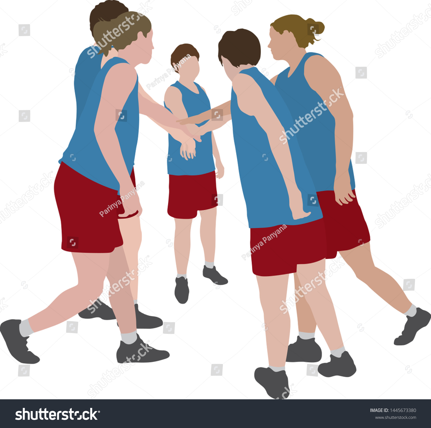 Working Together Team Building Vector Stock Vector (Royalty Free ...