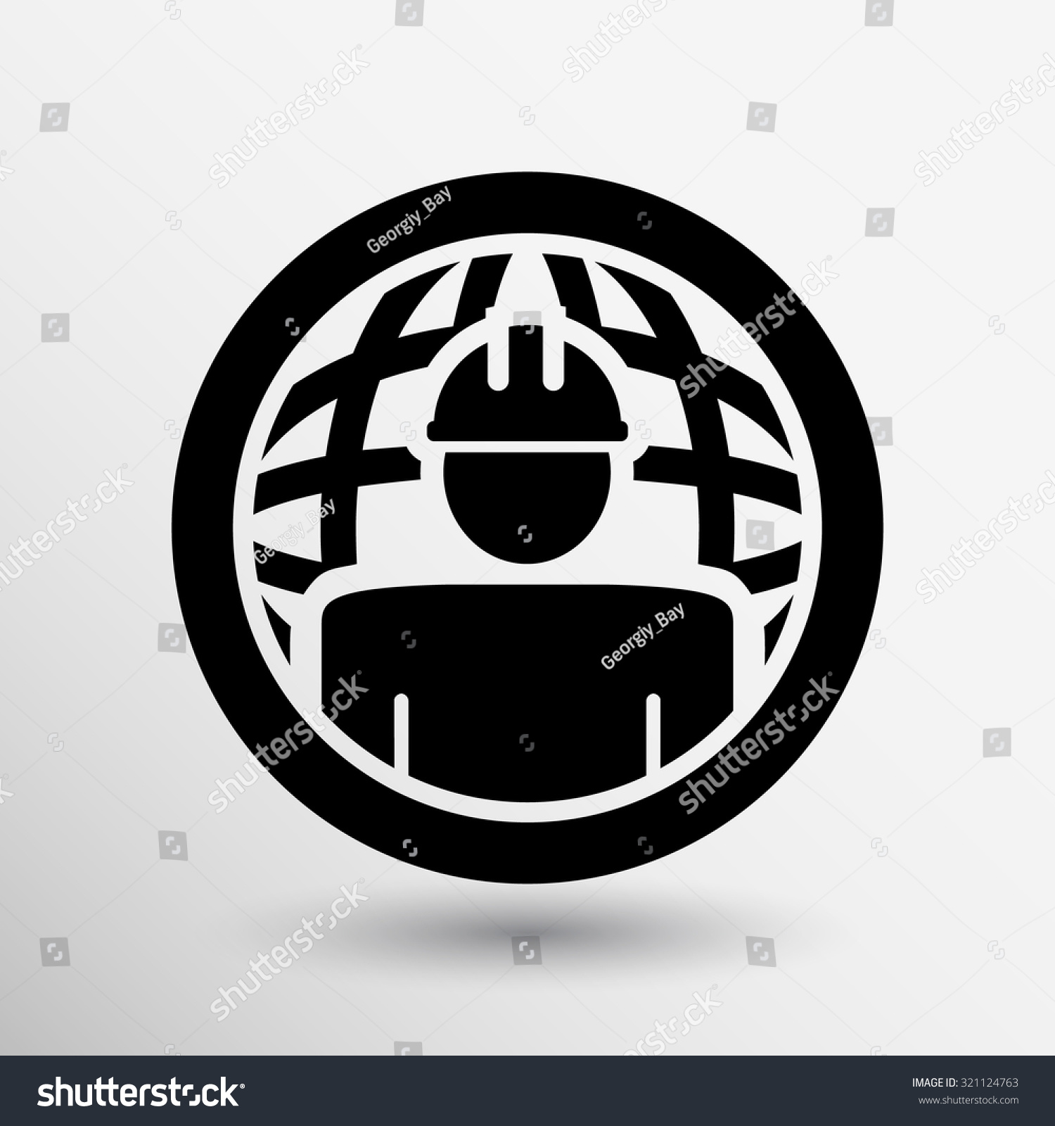 Workman Global Search Icon Vector Button Stock Vector (Royalty Free ...