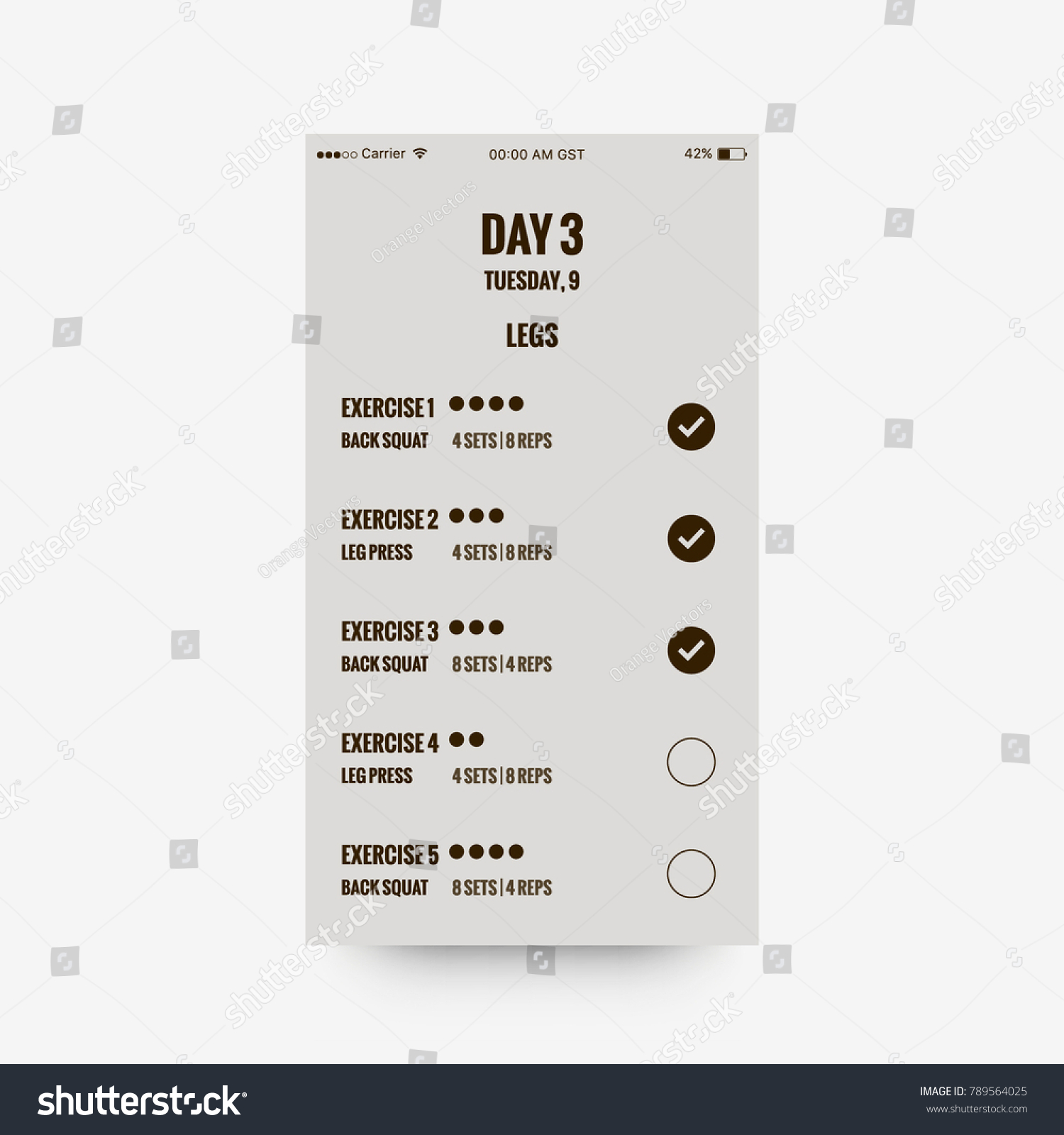 Workout App Ux Ui Design Exercise: เวกเตอร์สต็อก (ปลอดค่าลิขสิทธิ์ ...