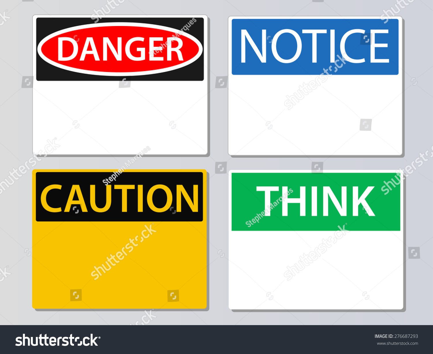 Workplace Signs Vector Illustration Stock Vector (Royalty Free) 276687293