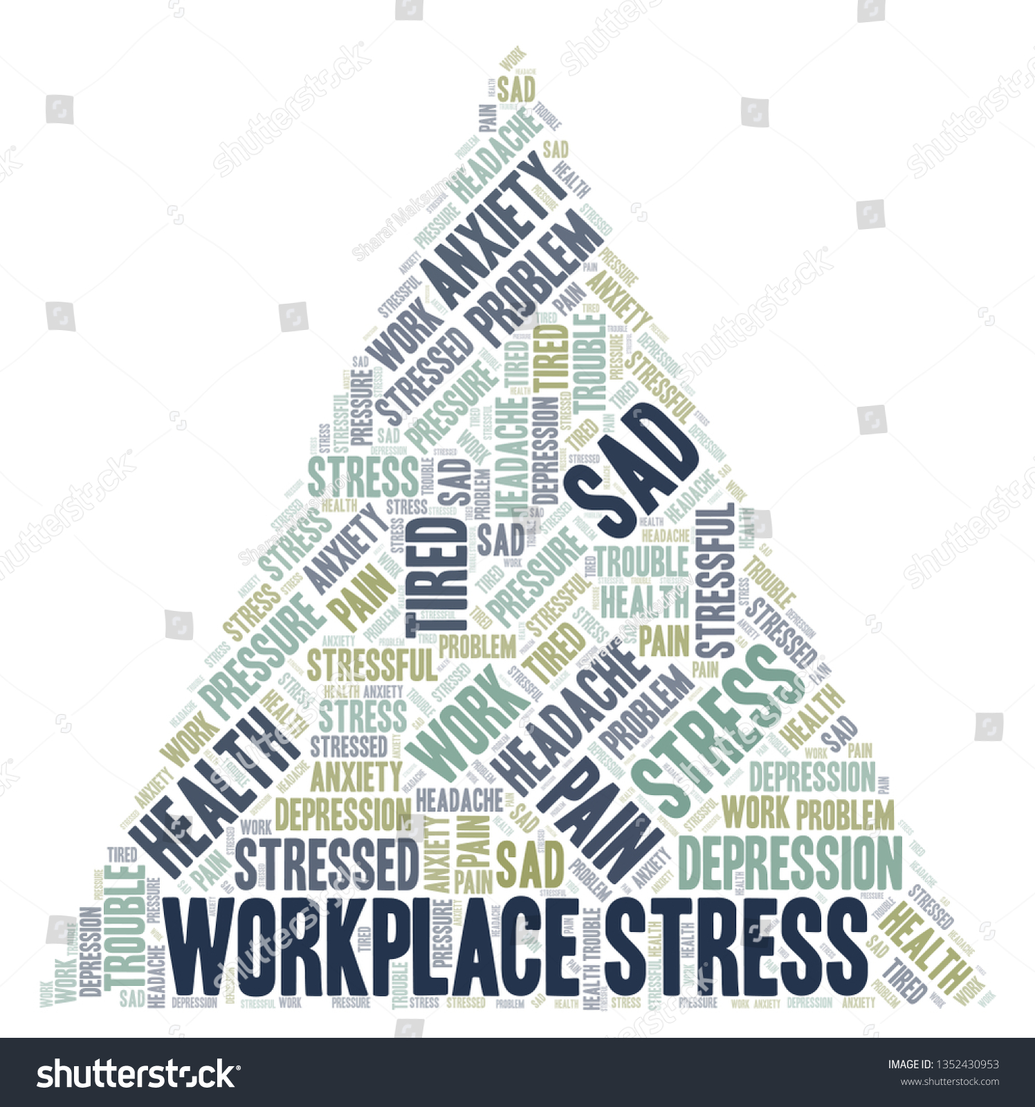 Workplace Stress Word Cloud Stock Vector (Royalty Free) 1352430953 ...