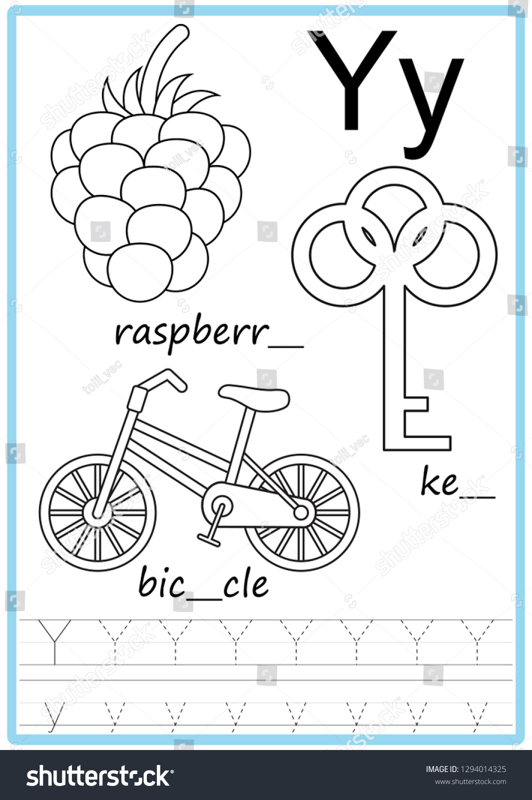 Worksheet Learning Letters Coloring Book Alphabet Stock Vector (Royalty ...