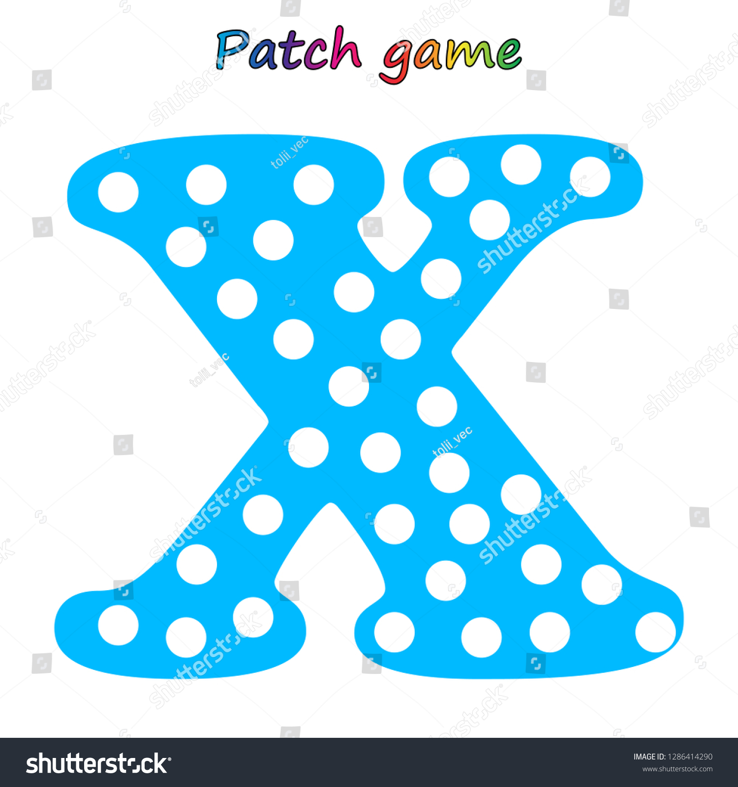 Worksheet Patch Game Kids Learning Letters: vector de stock (libre de ...