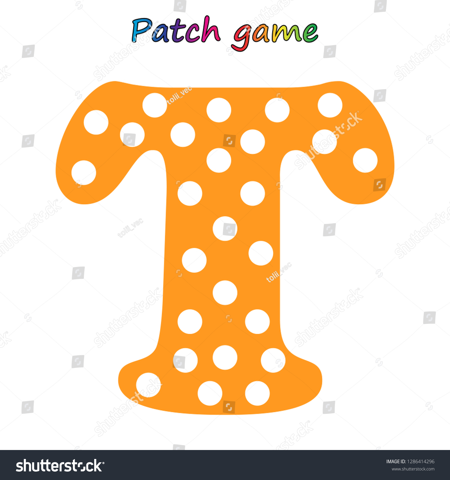 Vektor Stok Worksheet Patch Game Kids Learning Letters (Tanpa Royalti ...
