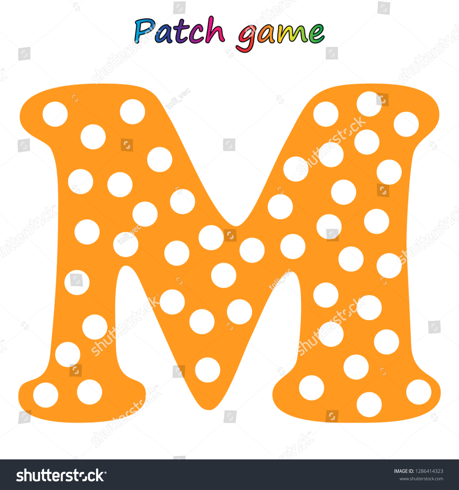 Worksheet Patch Game Kids Learning Letters: เวกเตอร์สต็อก (ปลอดค่า ...