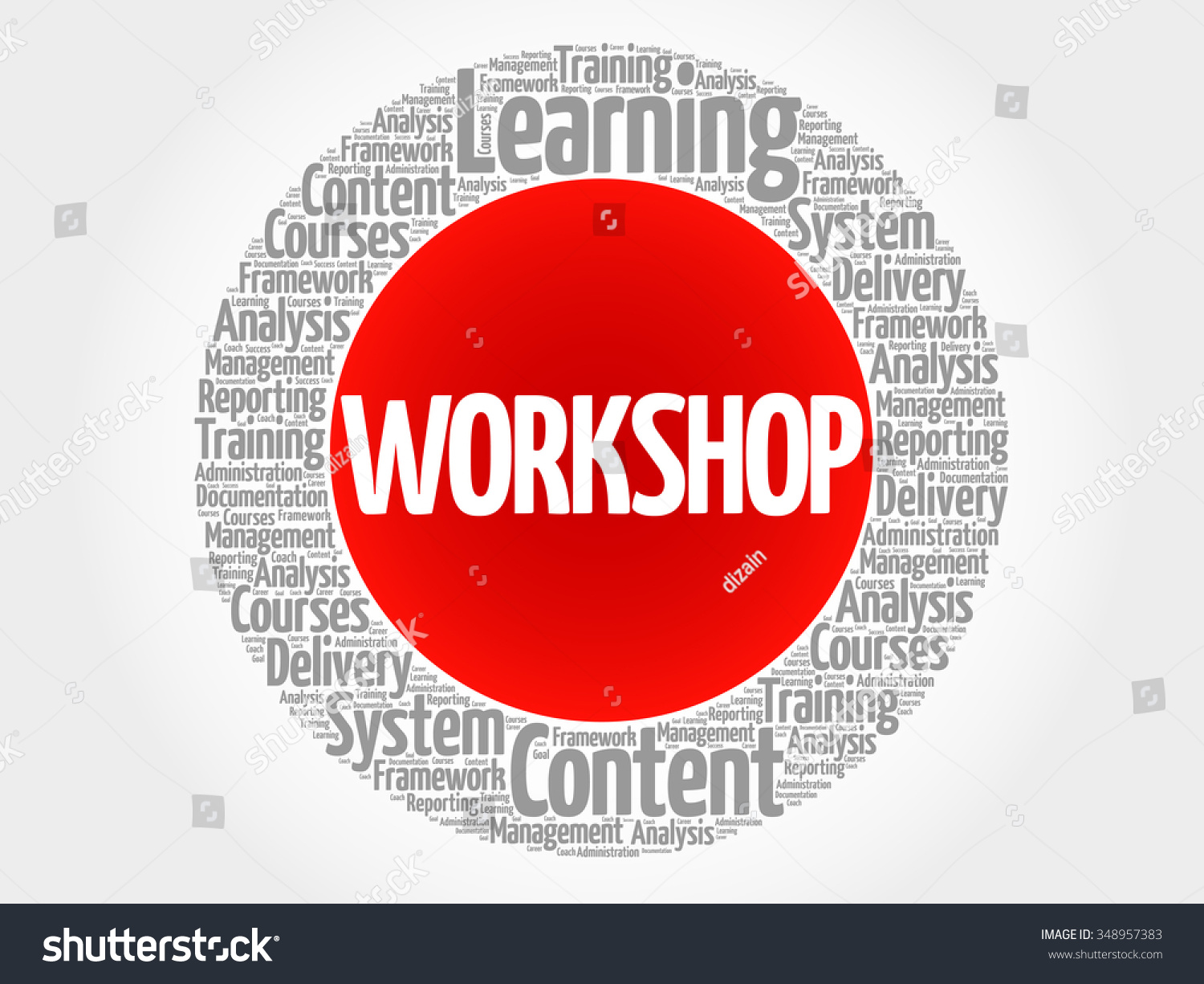Workshop Circle Word Cloud Business Concept Stock Vector (Royalty Free ...