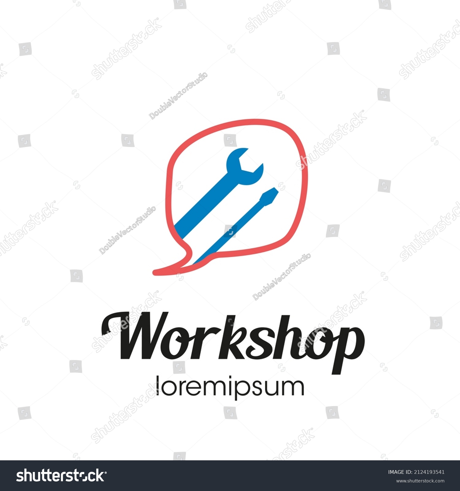 Workshop Logo Symbol Icon Template Design Stock Vector (Royalty Free ...