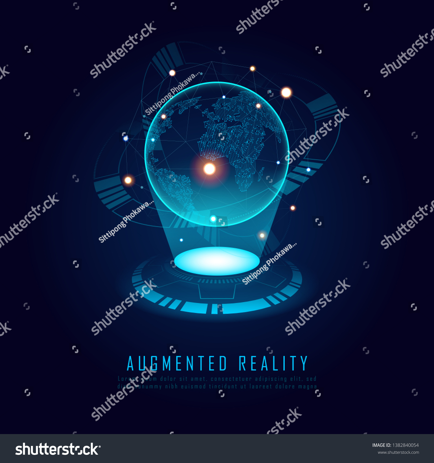 World Augmented Reality Concept Texts Vector Stock Vector (Royalty Free ...