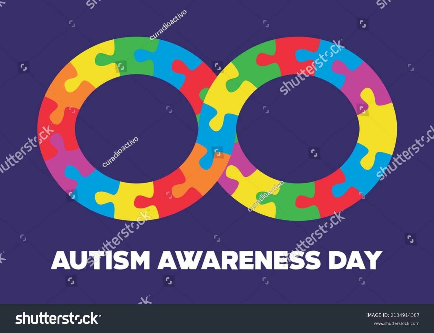 World Autism Day Infinity Symbol Puzzle Stock Vector (Royalty Free ...