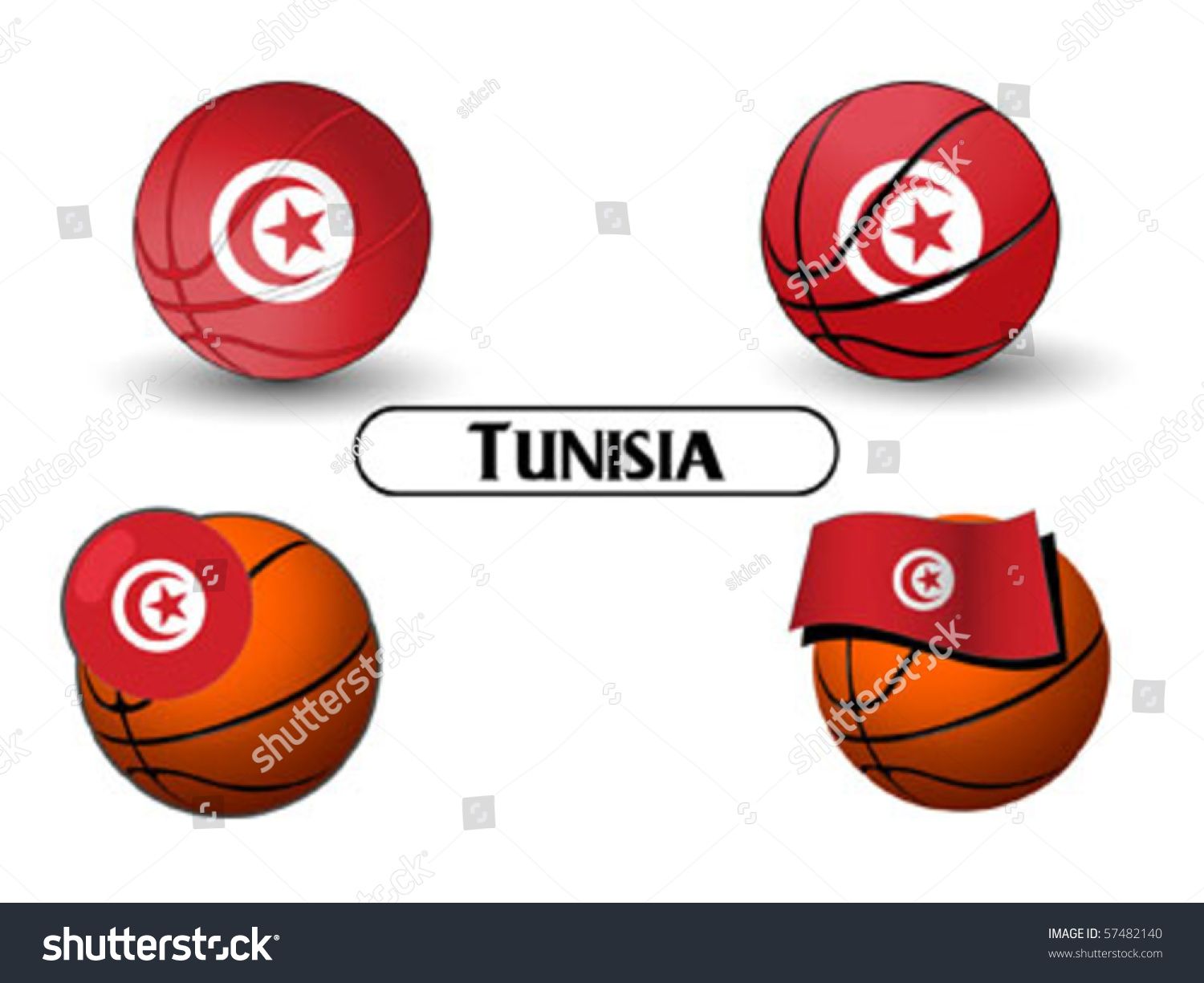 World Basketball Flags Stock Vector (Royalty Free) 57482140