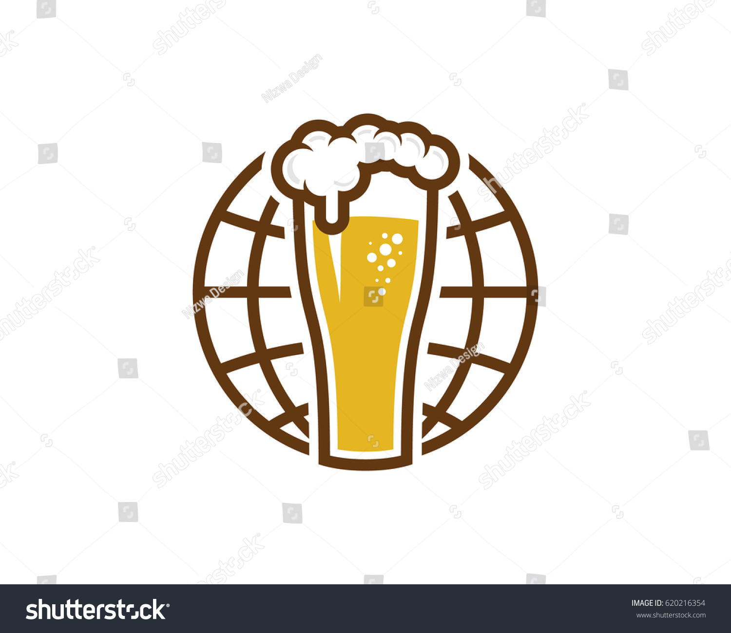 World Beer Icon Logo Design Element Stock Vector (Royalty Free ...