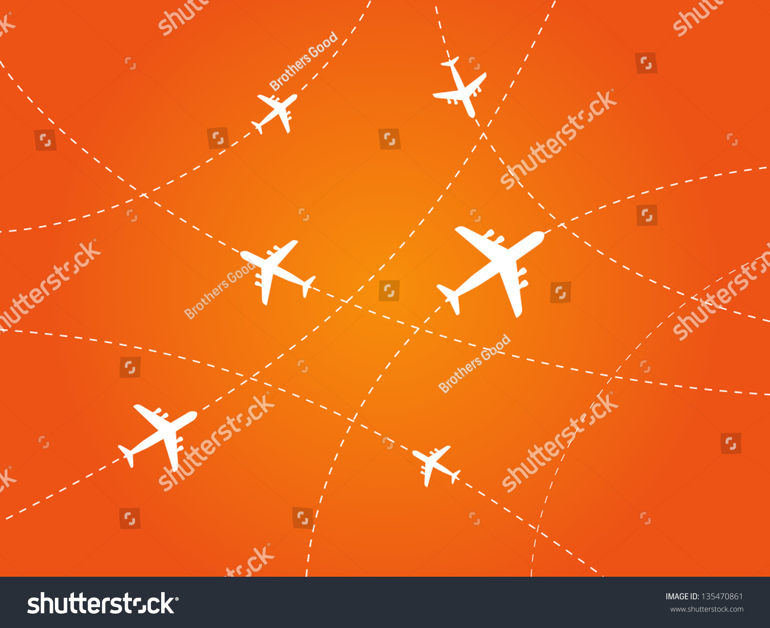 World Communication On Orange Background Vector Stock Vector (Royalty ...