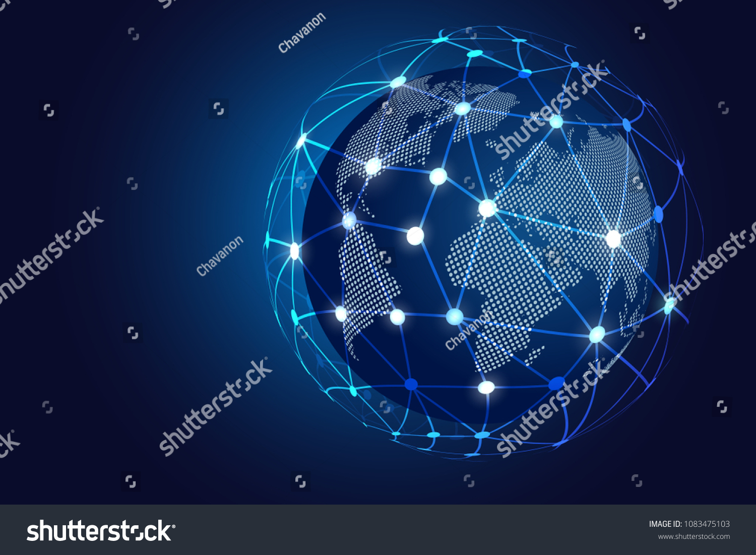 concepto de diseño de conexión mundial.: vector de stock (libre de ...