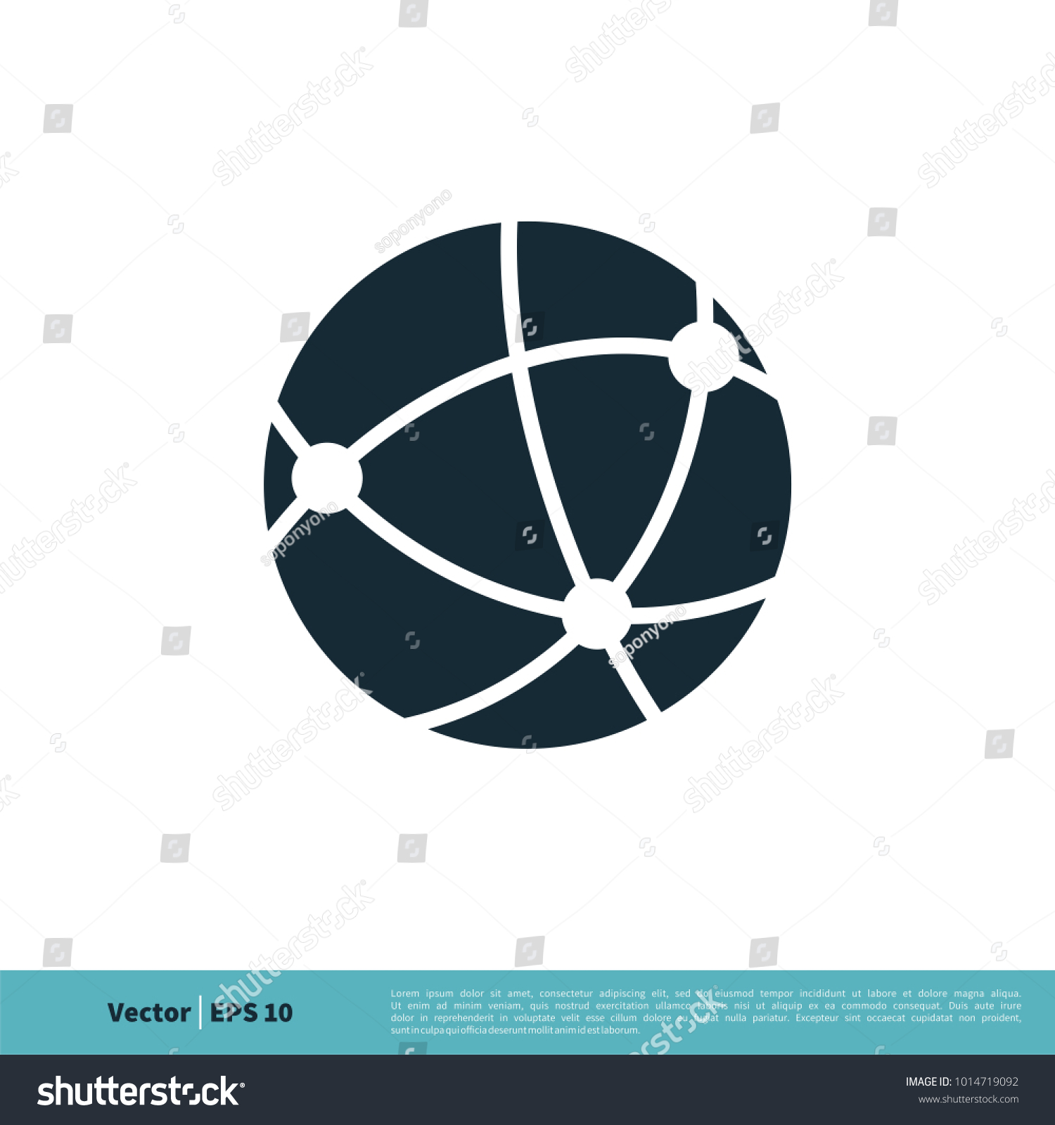 World Connection Globe Icon Vector Logo: vector de stock (libre de ...
