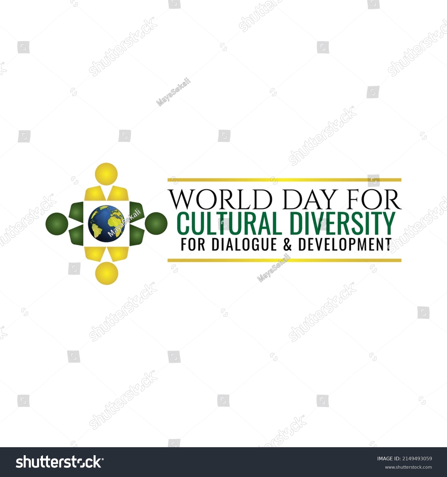 World Day Cultural Diversity Dialogue Development Stock Vector Royalty
