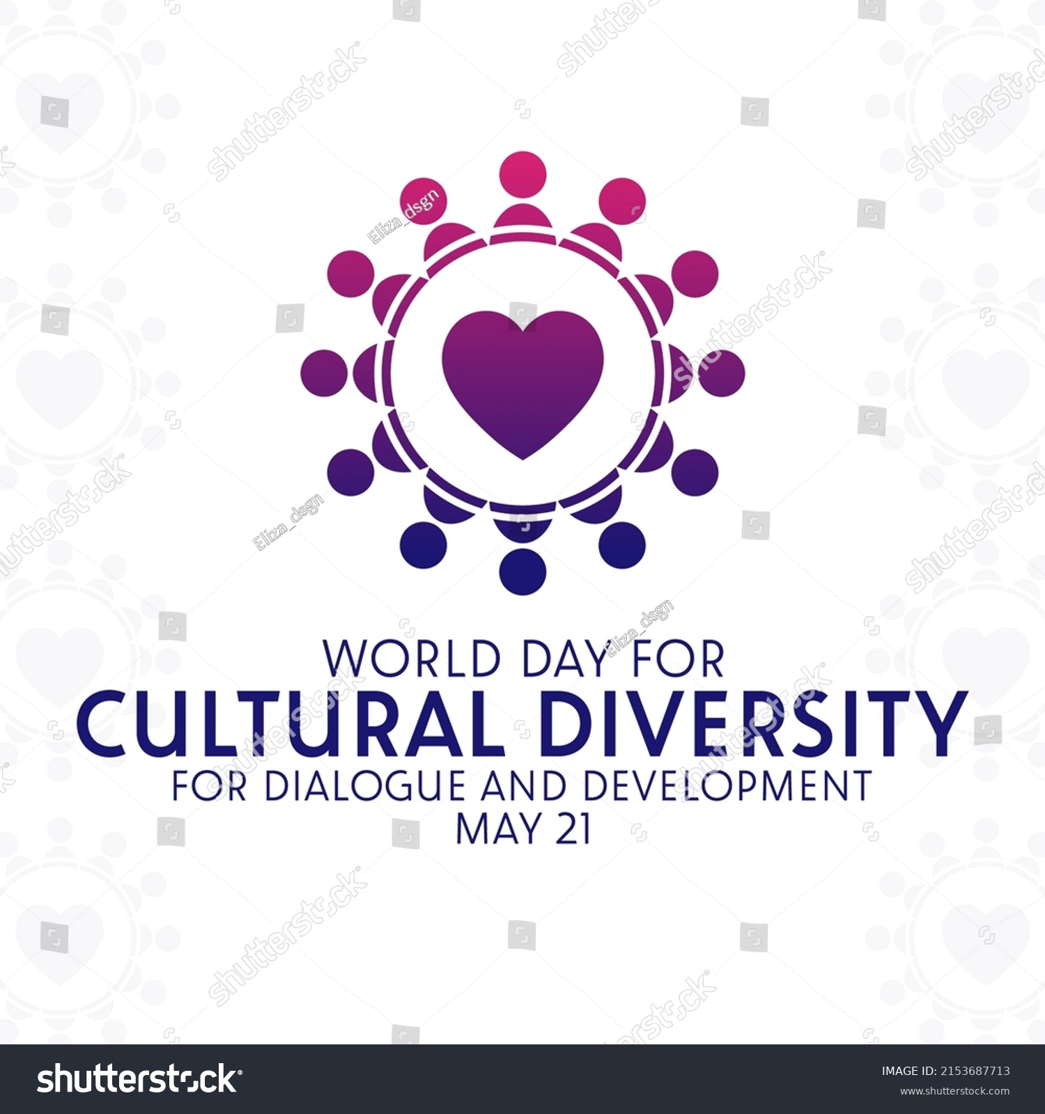 World Day Cultural Diversity Dialogue Development Stock Vector Royalty