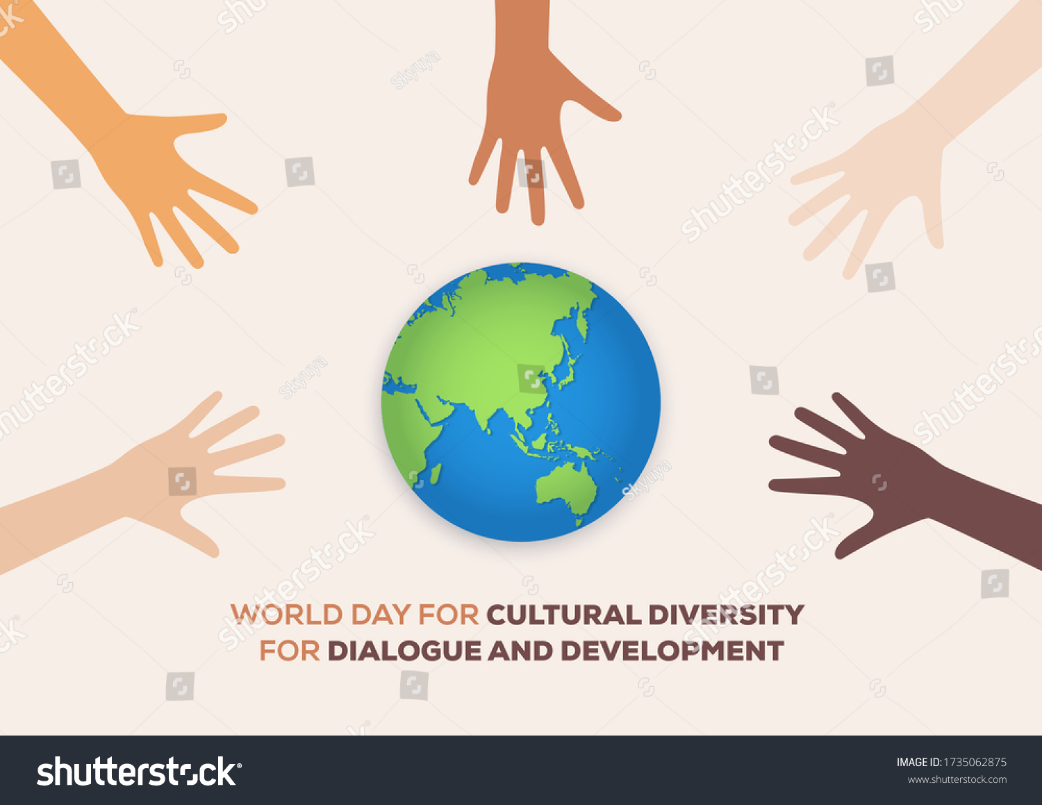 World Day Cultural Diversity Dialogue Development Stock Vector Royalty