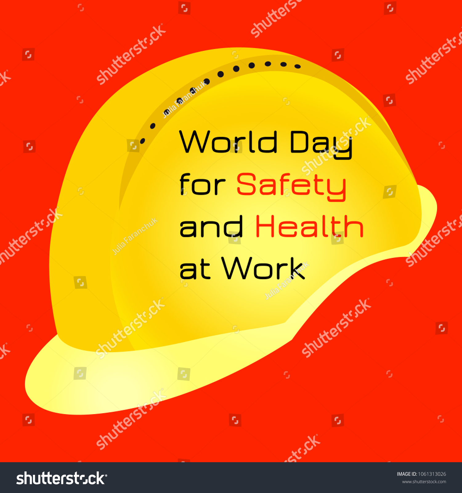 World Day Safety Health Work 28 Stock Vector Royalty Free 1061313026