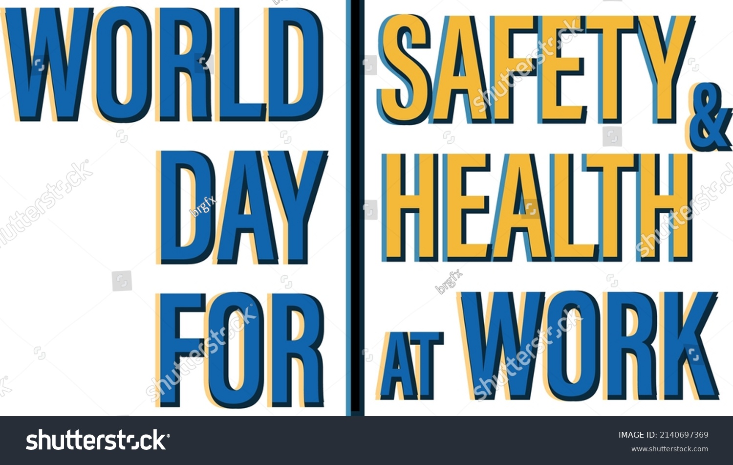 World Day Safety Health Work Logo Stock Vector Royalty Free