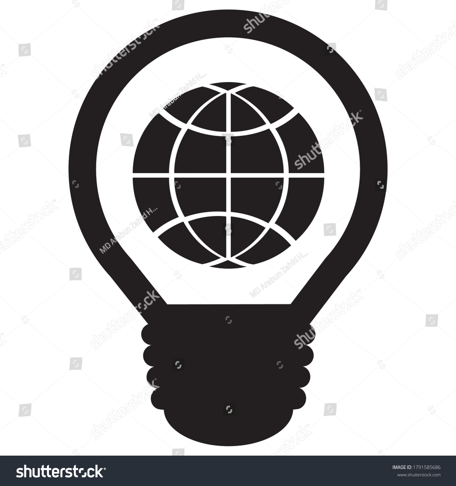 World Electricity Icon Vector Graphics Design Stock Vector (Royalty ...