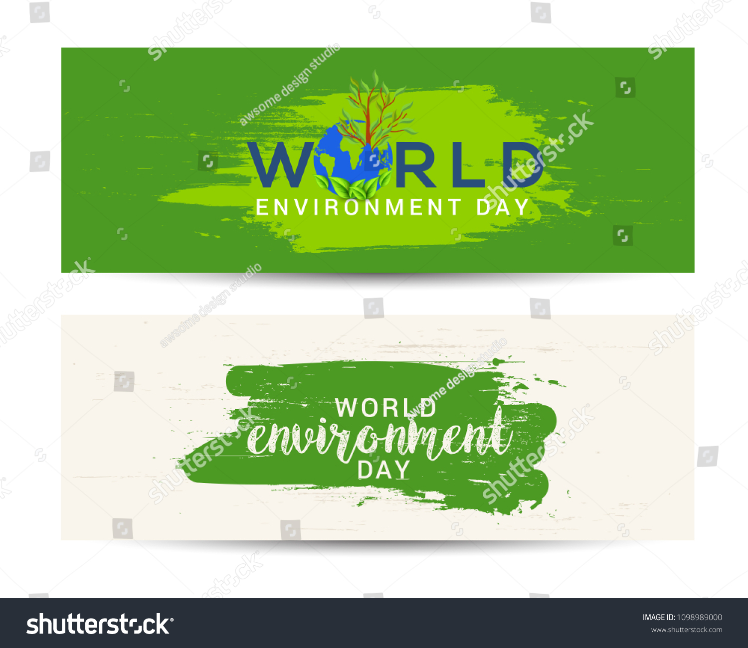 World Environment Day Header Banner Background Stock Vector (Royalty ...