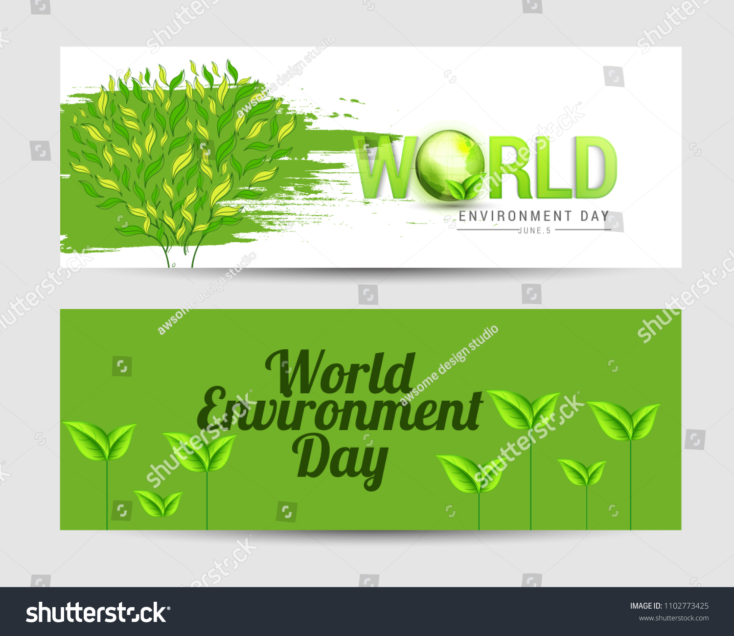 World Environment Day Header Banner Background: vector de stock (libre ...