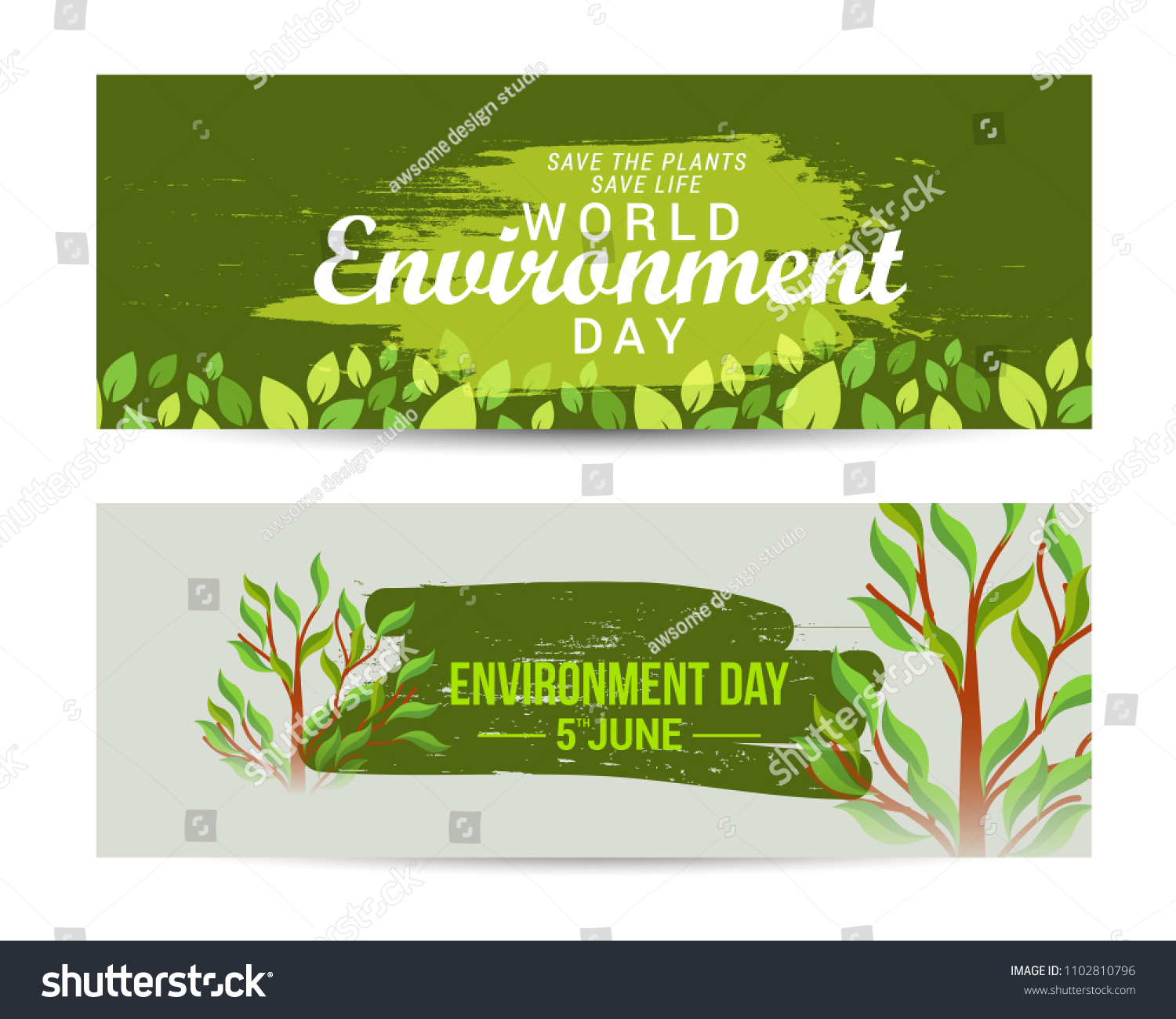 World Environment Day Header Banner Background: vector de stock (libre ...