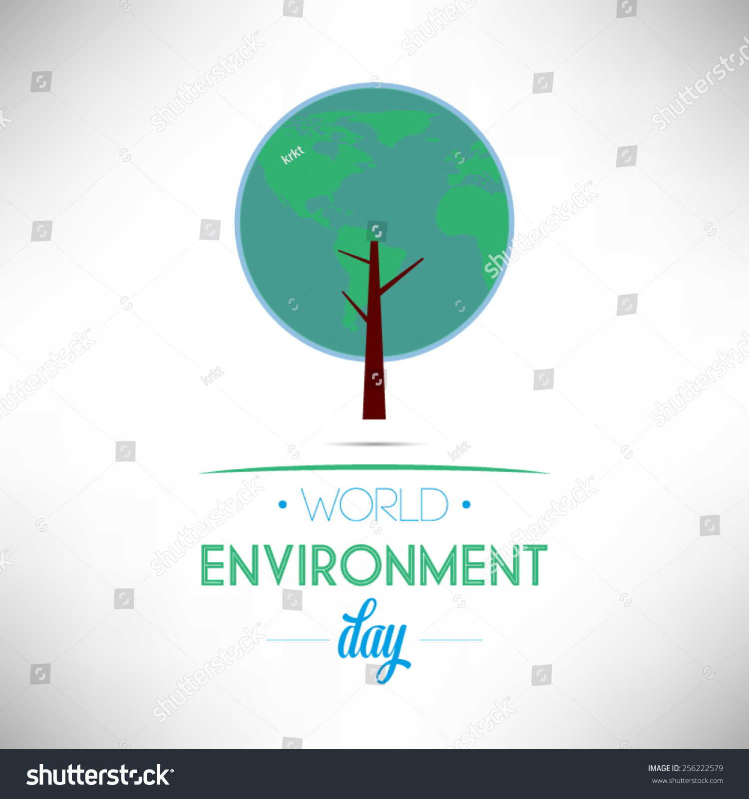 World Environment Day Vector Illustration White 库存矢量图（免版税）256222579 ...