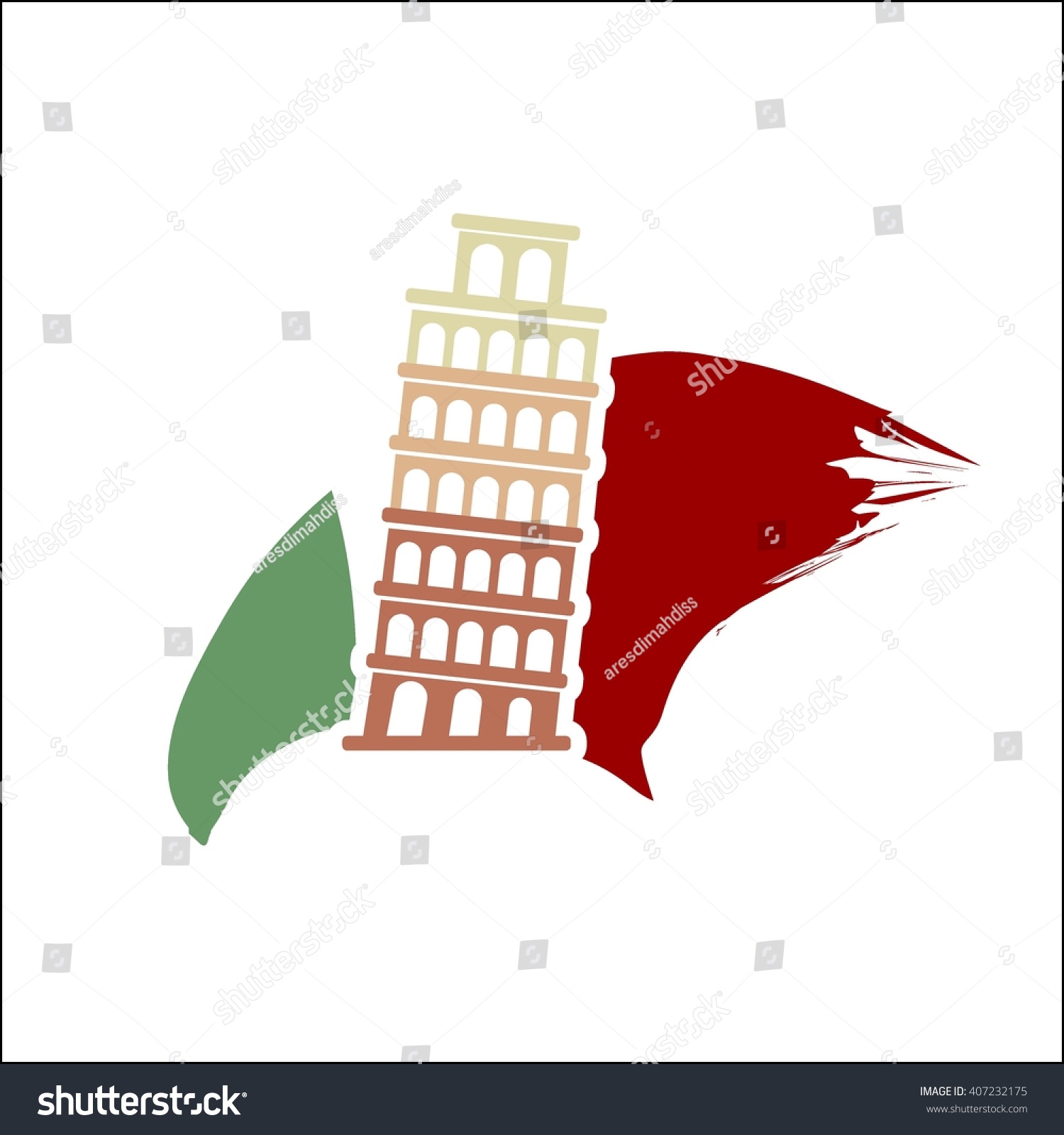 World Famous Landmark Template Stock Vector (Royalty Free) 407232175 ...