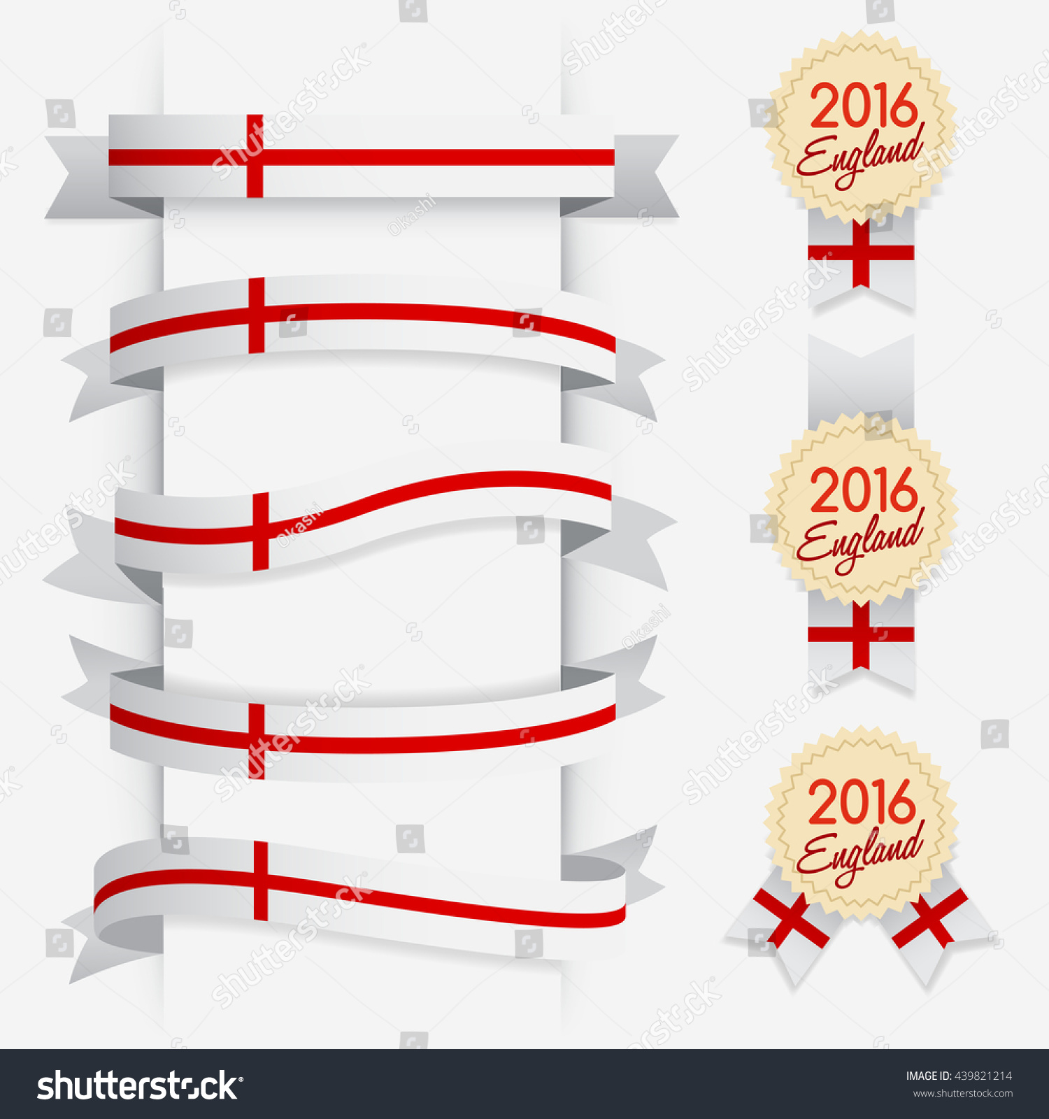 World Flag Ribbon Vector Illustration Stock Vector (Royalty Free) 439821214