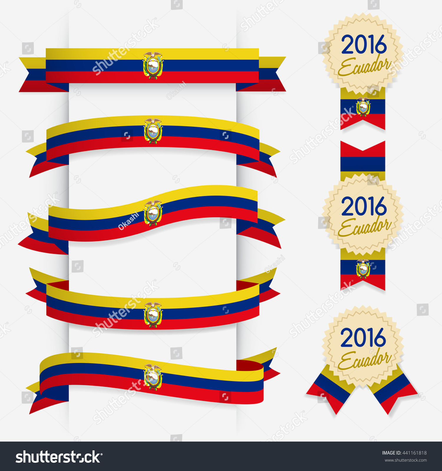 World Flag Ribbon Vector Illustration: vector de stock (libre de ...
