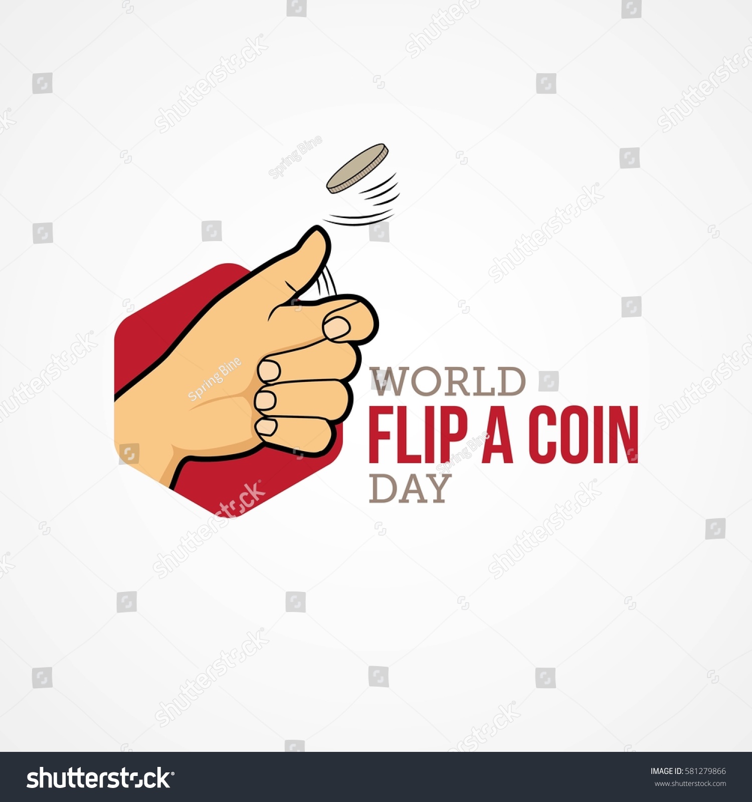 World Flip Coin Vector Design Stock Vector (Royalty Free) 581279866 ...