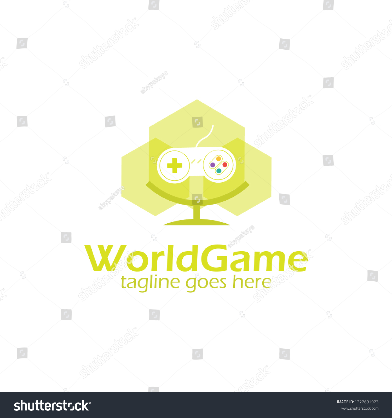 World Game Logo Template Design: vector de stock (libre de regalías ...