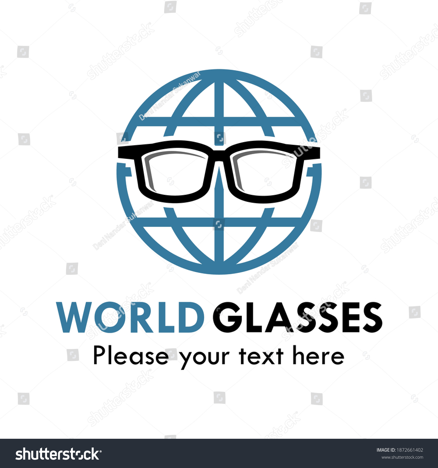 World Glasses Logo Template Illustration Stock Vector (Royalty Free ...