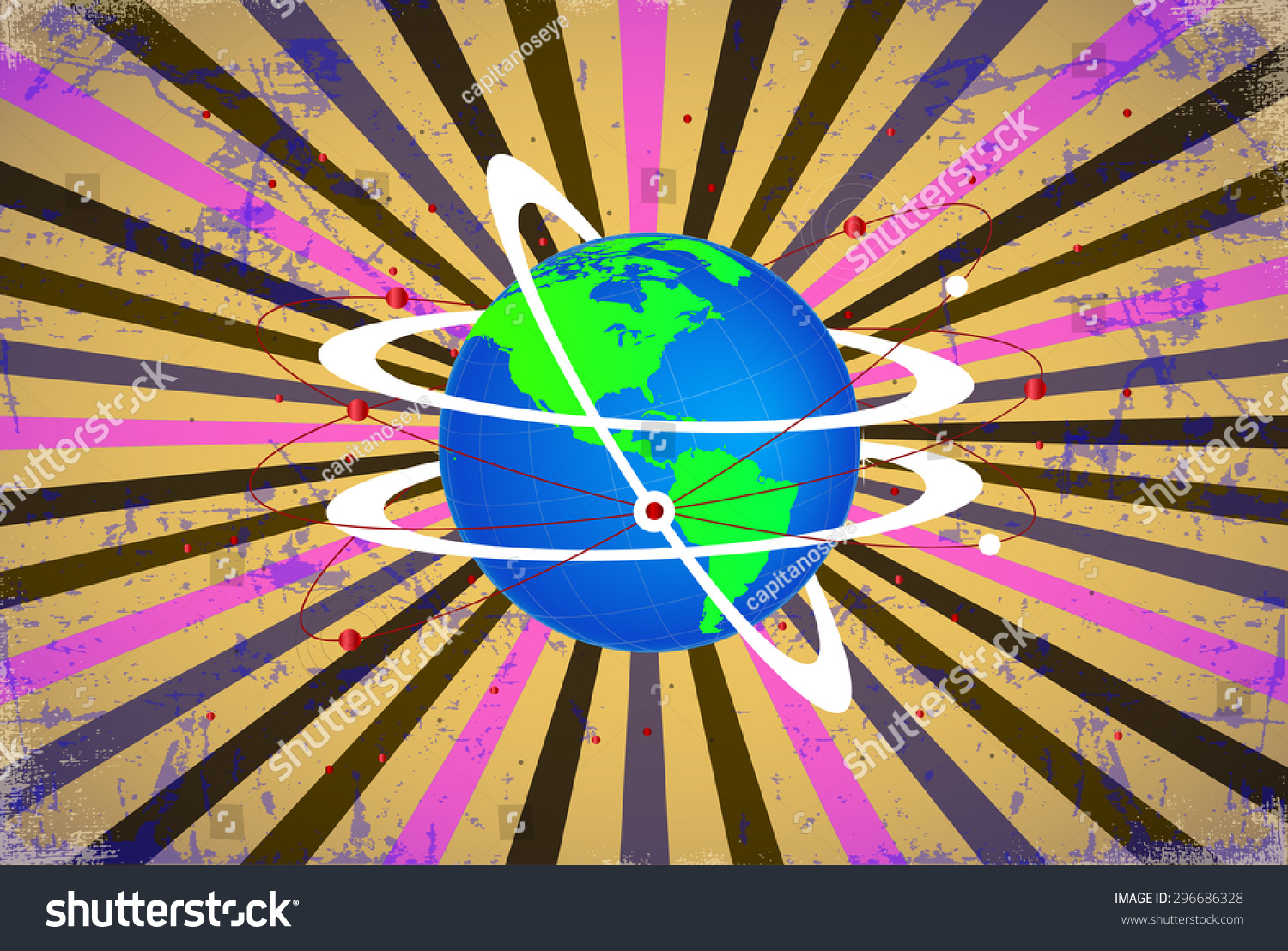 World Globe Connectivity Stock Vector (Royalty Free) 296686328 ...