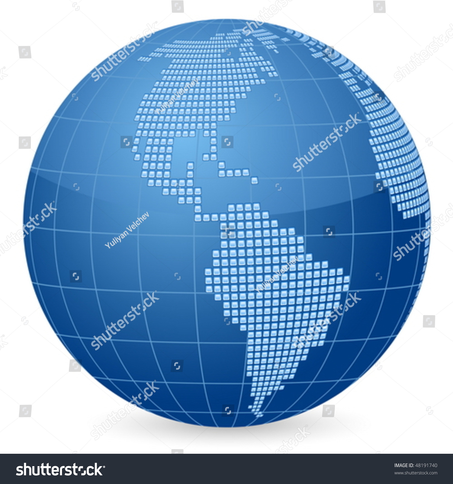 World Globe Formed By Squares Vector Stock Vector (Royalty Free ...