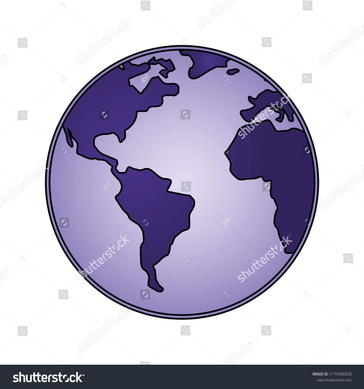 World Globe Planet Map Geography Design Stock Vector (Royalty Free ...