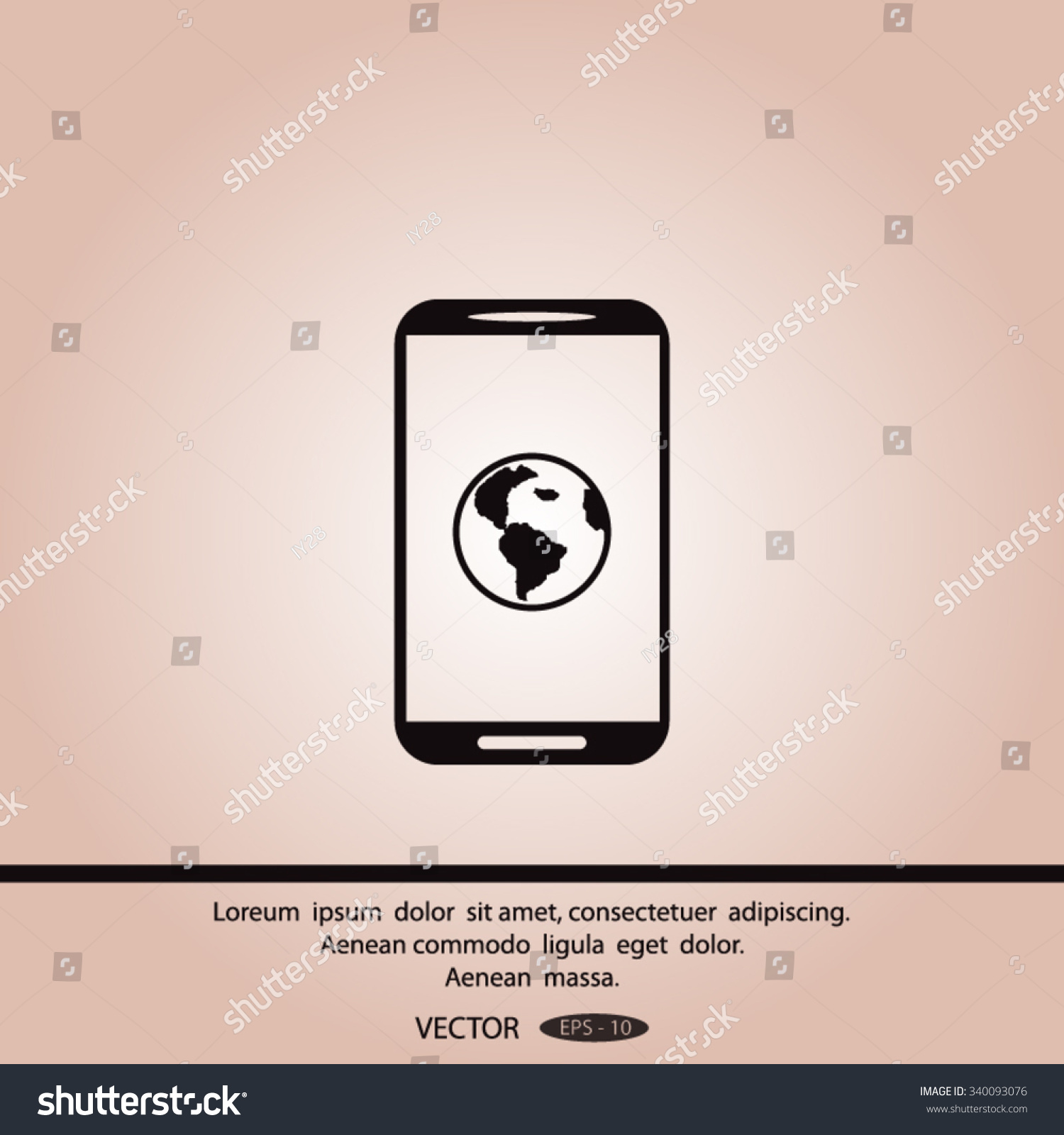 World Globe Social Network Icon Vector Stock Vector (Royalty Free ...