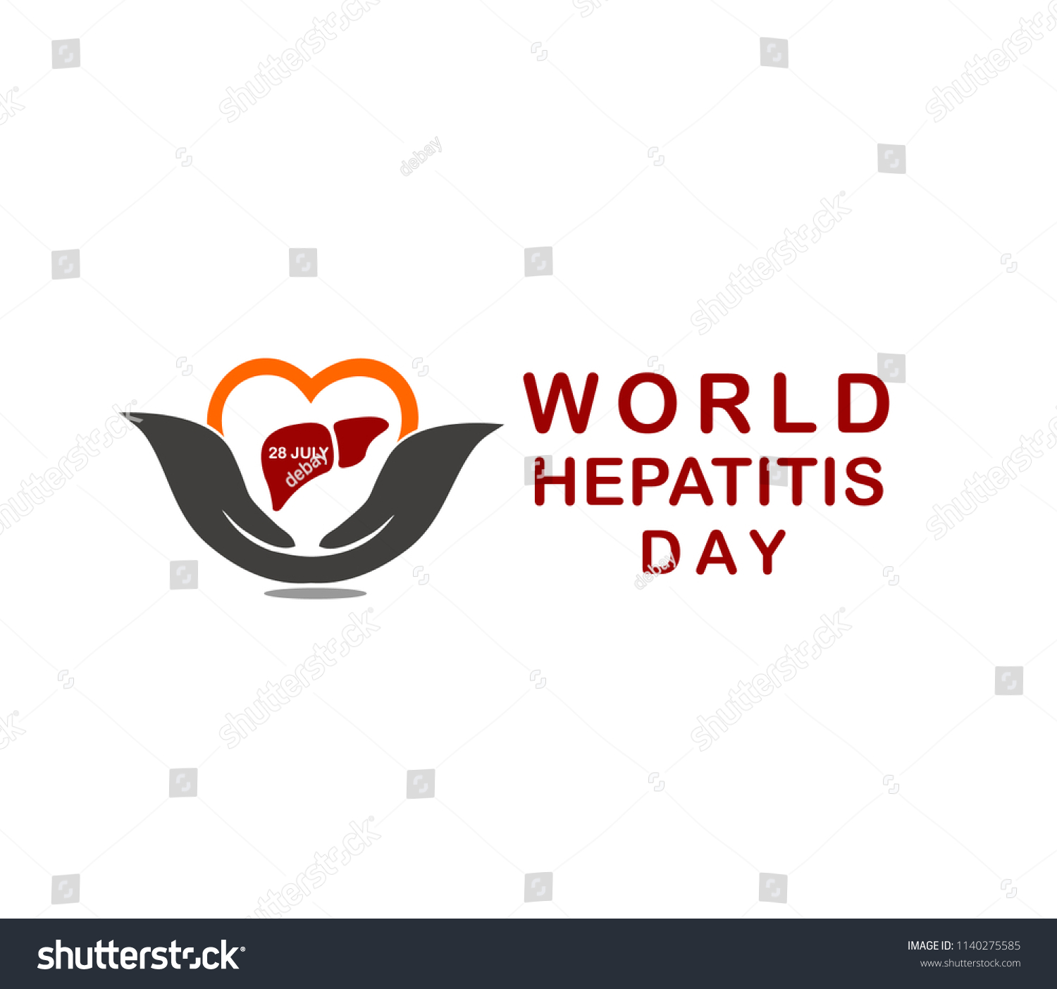 World Hepatitis Day Logo Stock Vector (Royalty Free) 1140275585