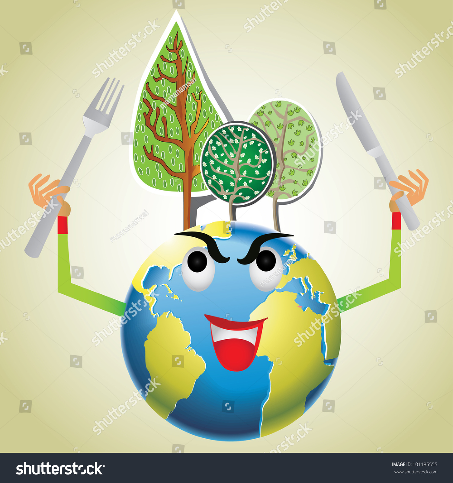 World Hunger,Cartoon,Tree,Vector - 101185555 : Shutterstock