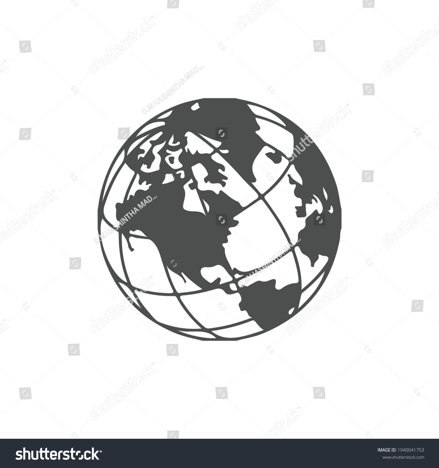 World Icon World Symbol Vector Stock Vector (Royalty Free) 1940041753 ...